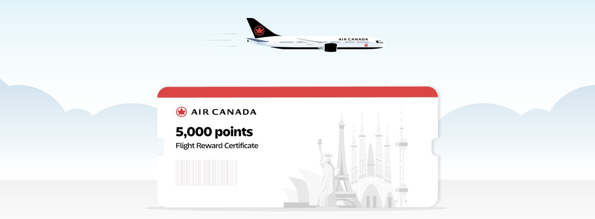Chase Sapphire Reserve Aeroplan 5,000-Point Flight Certificate
